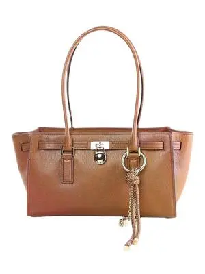 Michael Kors Hamilton Leather Satchel - Brown