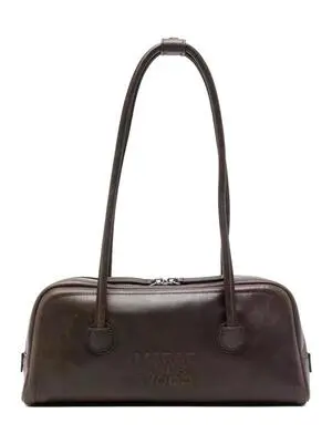 MARGESHERWOOD Logo-embossed Leather Shoulder Bag - Brown