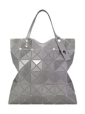 Issey Miyake Lucent Flap Geometric-panelled Tote Bag - Grey