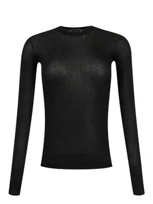 TOM FORD Sequin-embellished Ribbed-knit Sweater - Black