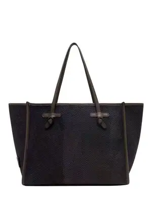 GIANNI CHIARINI Marcella Herringbone-pattern Tote Bag - Blue
