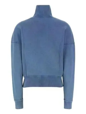 MARANT ETOILE Logo-print Half-zip Sweatshirt - Blue