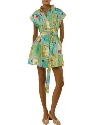 PALM. NOOSA Manon Patchwork-Print Mini Dress