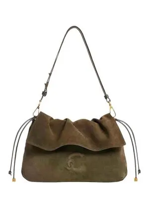 COCCINELLE Small Lidia Suede Shoulder Bag - Brown