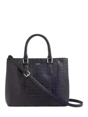 OSPREY Adaline Croc-effect Leather Tote Bag - Black