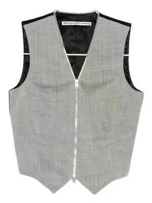 Alexander Wang Tailored Zipper Vest - Grey