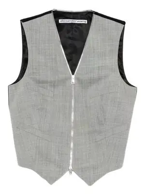 Alexander Wang Tailored Zipper Vest - Grey