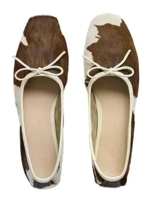 Freda Salvador Jada Calf-hair Ballet Flats - Brown
