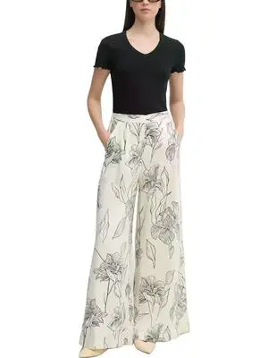 GAUDI Floral-print Palazzo Pants - Neutrals