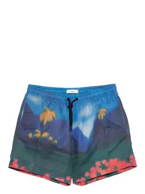 Commas Midnight Horizon Pocket Swim Shorts - Blue