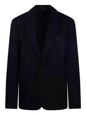 Gucci Logo-embroidered Single-breasted Blazer - Blue