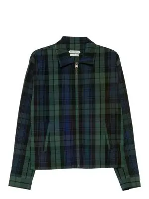 JW Anderson Plaid Zip Up Blouson - Blue