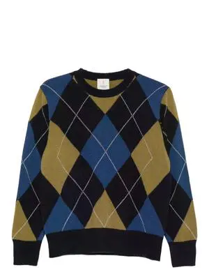 Incentive! Cashmere Famara Argyle-intarsia Sweater - Blue