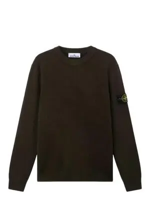 Stone Island Logo-patch Sweater - Brown