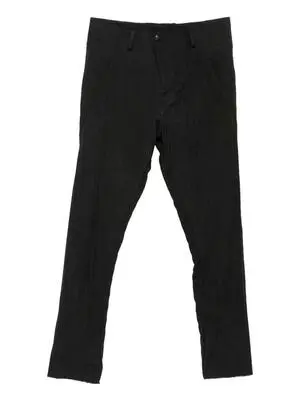 Masnada Herringbone Pattern Trousers - Black
