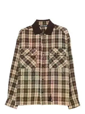Palm Angels Check-pattern Shirt - Brown