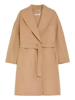 Max Mara Belted Single-breasted Coat - Neutrals