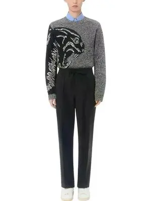 Valentino Garavani Vlogo Tailored Trousers - Black