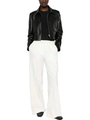 Peserico Elasticated-waistband Wide-leg Trousers - Neutrals