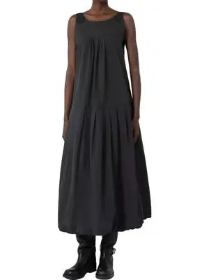 Max Mara Pleated Midi Dress - Black