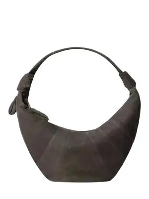 LEMAIRE Fortune Croissant Bag In Alpaca Nubuck - Brown
