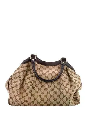 Gucci Sukey Gg Canvas Medium Tote Bag - Brown