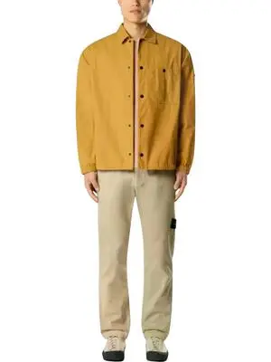 Stone Island Logo-patch Garment-dyed Trousers - Neutrals