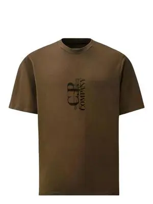 C.P. COMPANY Logo-print T-shirt - Brown