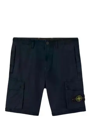 Stone Island Logo-patch Cargo Shorts - Blue