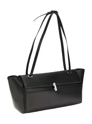Savette Symmetry Trapeze Leather Shoulder Bag - Black