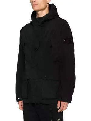 Stone Island Logo-patch Parka - Black