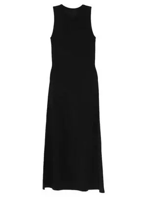 Liviana Conti Sleeveless V-neck Midi Knitted Dress - Black