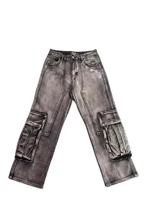 VALE FOREVER Double-knee Cargo Jeans - Black