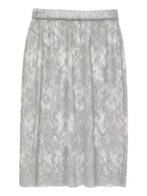 Carine Gilson Lace Skirt - Grey