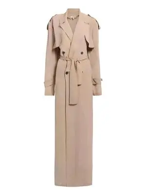 Elie Saab Double-breasted Silk Trench Coat - Neutrals