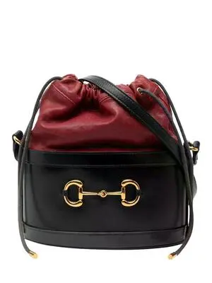 Gucci 2016-2026 Calfskin Horsebit 1955 Bucket Bag - Black