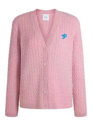 PATOU Cable Knit Cardigan - Pink