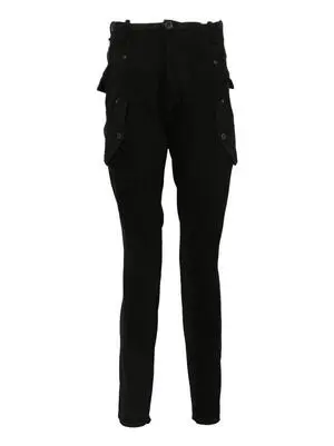 Masnada Waffle Knit Cargo Pants - Black