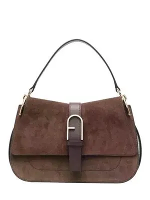 Furla Suede Shoulder Bag - Brown