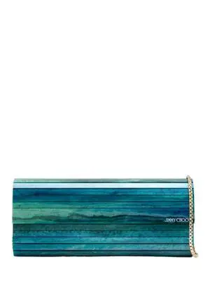 JIMMY CHOO Sweetie Marble-effect Clutch Bag - Blue