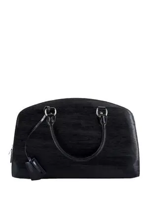 LOUIS VUITTON Louis Vuitton Pont Neuf NM Electric Epi Leather Satchel Black