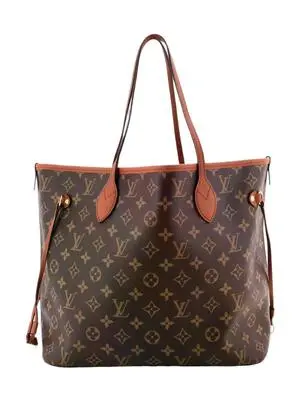 LOUIS VUITTON Louis Vuitton Monogram Canvas And Leather MM Tote Bag Brown