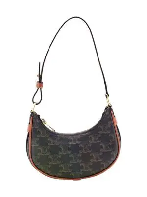 Celine Ava Bag Triomphe Coated Canvas Mini Shoulder Bag - Brown