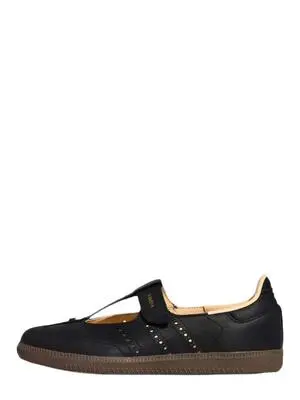 Adidas Samba Jane Touch-strap Sneakers With Perforated Detailing - Black