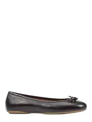 Geox Palmaria Bow-detail Leather Ballet Flats - Black