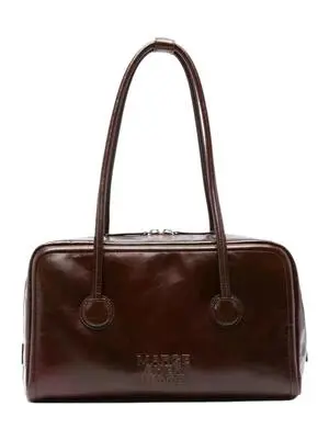 MARGESHERWOOD Logo-embossed Leather Shoulder Bag - Brown