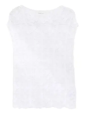 Liviana Conti Crochet-knit Sleeveless Top - White