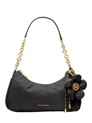 Michael Kors Medium Nolita Flower-charm Shoulder Bag - Black