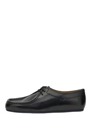 JIL SANDER Leather Lace Up Shoe - Black