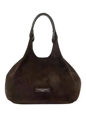 GIANNI CHIARINI Logo Patch Tote Bag - Brown